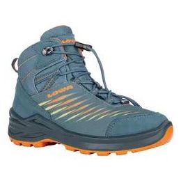 Wanderschuh Lowa "ZIRROX II GTX MID JR", Kinder, Gr. 37, petrol, mango, Synthetik, Textil, Schuhe Wanderschuh, wasserdicht, winddicht,atmungsaktiv dank GORE-TEX Membrane