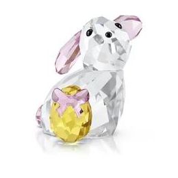 Osterhase Swarovski "Kristallfigur Sammelfigur IDYLLIA EASTER BUNNY", kristallwei&szlig;, rosa, gelb, schwarz, Dekofiguren, B/H/T: 2,7cm, Swarovski Kristall, Swarovski Kristall mit schwarzem Emaille, H:2,7cm