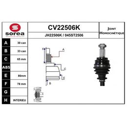 EAI Gelenksatz, Antriebswelle cv22506k