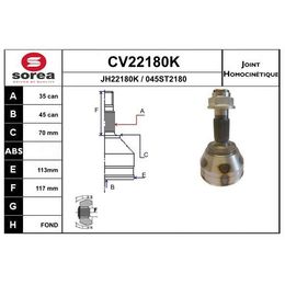 EAI Gelenksatz, Antriebswelle cv22180k