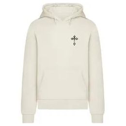 Mister Tee Kapuzensweatshirt MISTERTEE "MisterTee Holy Cross Hoody", Herren, Gr. XXL, sandwei&szlig;, 65% Baumwolle, 35% Polyester, bedruckt, Sweatshirts