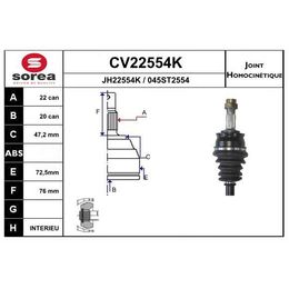 EAI Gelenksatz, Antriebswelle cv22554k