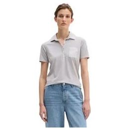 Marc O'Polo Poloshirt MARC O'POLO "mit Material-Mix-Details", Damen, Gr. XS, airy blau, Obermaterial: 100% Baumwolle, unifarben, slim fit, normaler Saum, Shirts