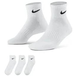 Funktionssocken Nike "U NK EVERYDAY CSH ANKL 3PR 132", Damen, Gr. L (42/45), wei&szlig; (wei&szlig;, schwarz), Obermaterial: 71% Baumwolle, 26% Polyester, 2% Elasthan, 1% Nylon, Socken, Topseller