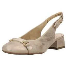 Slingpumps Ara "Ara Pumps Lederimitat", Damen, Gr. 39, beige, Lederimitat, Schuhe Slingpumps