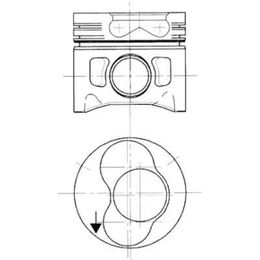 KOLBENSCHMIDT Kolben 99743700 f&uuml;r Zylinder 5 VW
