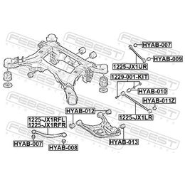 FEBEST Lenker, Radaufh&auml;ngung 1225jx1lr Hinterachse unten f&uuml;r HYUNDAI