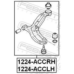 FEBEST Lenker, Radaufh&auml;ngung 1224accrh vorne rechts f&uuml;r HYUNDAI
