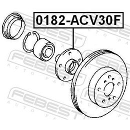 FEBEST Radnabe 0182acv30f Vorderachse f&uuml;r TOYOTA