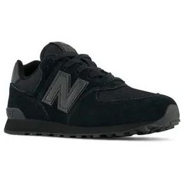Sneaker New Balance "574", M&auml;dchen, Gr. 37, schwarz, Leder, Synthetik, Textil, Schuhe Sneaker