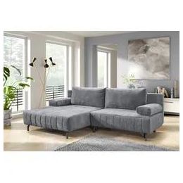 Ecksofa exxpo - SOFA FASHION "Cambria, B/T: 262/171 cm, hochbeiniges, modernes Design", anthrazit, B:262cm H:93cm T:171cm, Sofas, Ecksofa, inkl. Bettfunktion und Bettkasten, 15 cm bodenfrei, L-Form