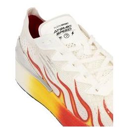 Sneaker Plein Sport "ATOMIC SPEED FLAME", Herren, Gr. 41, Normalschaft, 0113, wei&szlig;, rot, Schuhe Sneaker
