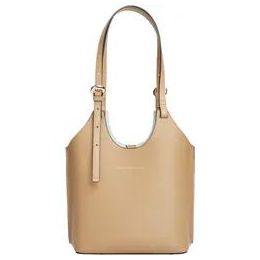Tragetasche Tommy Hilfiger "TH MODERN MINI TOTE", Damen, Gr. B/H/T: 29cm x 32cm x 9cm, beige, Lederimitat, Taschen, Damen Handtasche, Schultertasche, Umh&auml;ngetasche mit Logoschriftzug
