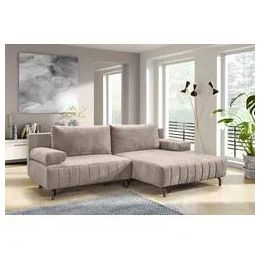 Ecksofa exxpo - SOFA FASHION "Cambria, B/T: 262/171 cm, hochbeiniges, modernes Design", beige, B:262cm H:93cm T:171cm, Sofas, Ecksofa, inkl. Bettfunktion und Bettkasten, 15 cm bodenfrei, L-Form
