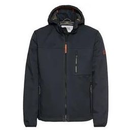 Softshelljacke Camel Active, Herren, Gr. 52, schwarz navy, Softshell, Obermaterial: 100% Polyester, unifarben, regular fit normal, Rundhals, elastischer Bund, Jacken Softshelljacke, mit Kapuze