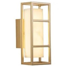Searchlight Wandleuchte "Mirage LED Wall Light, Matt Gold & Marbleised Resin", gold, 1, H: 40cm, 1 Stk., Leuchten, Wandleuchte