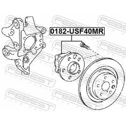 FEBEST Radnabe 0182usf40mr Hinterachse f&uuml;r TOYOTA
