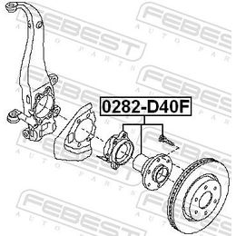 FEBEST Radnabe 0282d40f Vorderachse f&uuml;r NISSAN