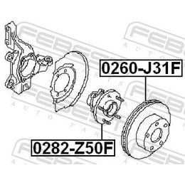 FEBEST Radnabe 0282z50f Vorderachse f&uuml;r SAMSUNG NISSAN