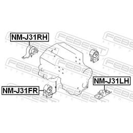 FEBEST Lagerung, Motor nmj31fr vorne f&uuml;r NISSAN
