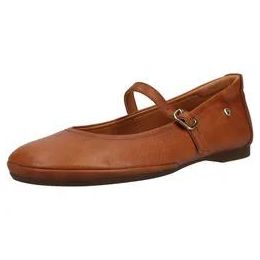 Riemchenballerina Pikolinos "Pikolinos Ballerinas Leder", Damen, Gr. 40, brandy, Leder, Schuhe Riemchenballerina