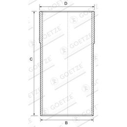 GOETZE ENGINE Zylinderlaufbuchse 1471002000 f&uuml;r ROVER
