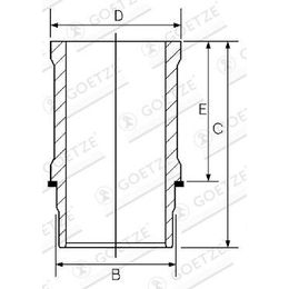 GOETZE ENGINE Zylinderlaufbuchse 1463491000