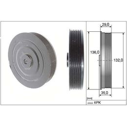 INA Riemenscheibe, Kurbelwelle 544000910 f&uuml;r DACIA