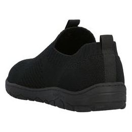 Slip-On Sneaker Rieker, Herren, Gr. 46, schwarz, Textil, unifarben, Schuhe, Slipper, Schlupfschuh, Freizeitsneaker mit leichter Laufsohle