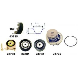 MAPCO Wasserpumpe + Zahnriemensatz 417351 f&uuml;r Opel GM