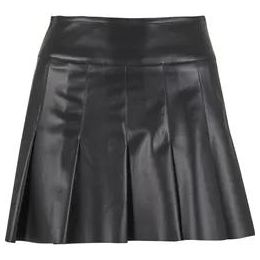 Sommerrock Urban Classics "Urban Classics Ladies Synthetic Leather Pleated Skirt", Damen, Gr. XL, schwarz, 100% Kunststoff, unifarben, slim fit, R&ouml;cke