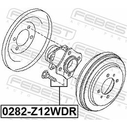 FEBEST Radnabe 0282z12wdr Hinterachse f&uuml;r NISSAN