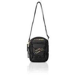 Schultertasche Plein Sport "Umh&auml;ngetasche", Damen, schwarz (0293, schwarz, lightgold), Taschen Schultertasche