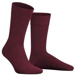 Socken Hudson "Socke Relax Cotton", Damen, Gr. 45-46, rot (wine rot 0553), Obermaterial: 97% Baumwolle CO. 3% Elasthan EL., Socken Socken