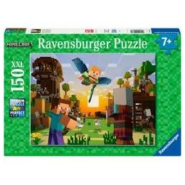 Puzzle Ravensburger "Minecraft, Baukunst und Abenteuer", bunt, Puzzles, KinderB:49cm H:36cm, Pappe, 150 XXLTeile; Made in Germany, B:49cm H:36cm