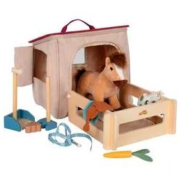 Spielwelt Small Foot "Spielset Pferd mit Stall und Zubeh&ouml;r", bunt, Spielfigurenwelten, KinderB:26cm H:30cm L:18cm, Filz, Holz, Metall, B:26cm H:30cm L:18cm