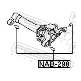 FEBEST Lagerung, Differential nab298 Vorderachse f&uuml;r NISSAN