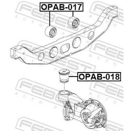 FEBEST Lagerung, Differential opab018 Hinterachse f&uuml;r GENERAL MOTORS