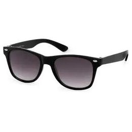 Wayfarer styleBREAKER "Kinder Sonnenbrille Nerd Style", Jungen, grau (gestell schwarz, glas grau verlauf), Modisch, Sonnenbrillen