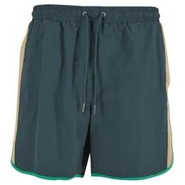 Badeshorts Urban Classics "Urban Classics Retro Look Swim Shorts", Gr. M, US-Gr&ouml;&szlig;en, bottlegr&uuml;n, 100% Nylon, Badehosen Badeshorts