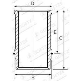 GOETZE ENGINE Zylinderlaufbuchse 1471001000
