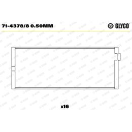 GLYCO Pleuellager 7143788050mm