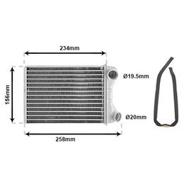 Van Wezel W&auml;rmetauscher, Innenraumheizung 17006242 f&uuml;r Fiat / LANCIA