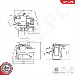 ESEN SKV Lagerung, Motor 75skv322 rechts f&uuml;r VW