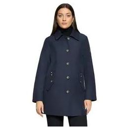 Sommerjacke Betty Barclay "Damen mit Kapuze", Damen, Gr. 44, dunkelblau, Obermaterial: 52% Polyester, 48% Baumwolle; Futter: 100% Polyester; &Auml;rmelfutter: 100% Polyester, A-Linie, Jacken