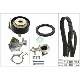 INA Wasserpumpe + Zahnriemensatz 530096130 f&uuml;r Ford