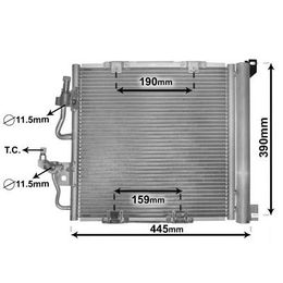 Van Wezel Kondensator, Klimaanlage 37005368 f&uuml;r Opel