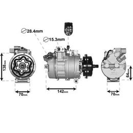 Van Wezel Kompressor, Klimaanlage 5800k087 f&uuml;r VW