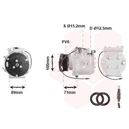 Van Wezel Kompressor, Klimaanlage 4700k053 f&uuml;r SAAB