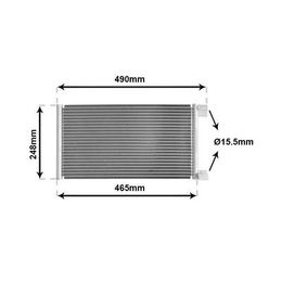 Van Wezel Kondensator, Klimaanlage 17005223 f&uuml;r Fiat / LANCIA